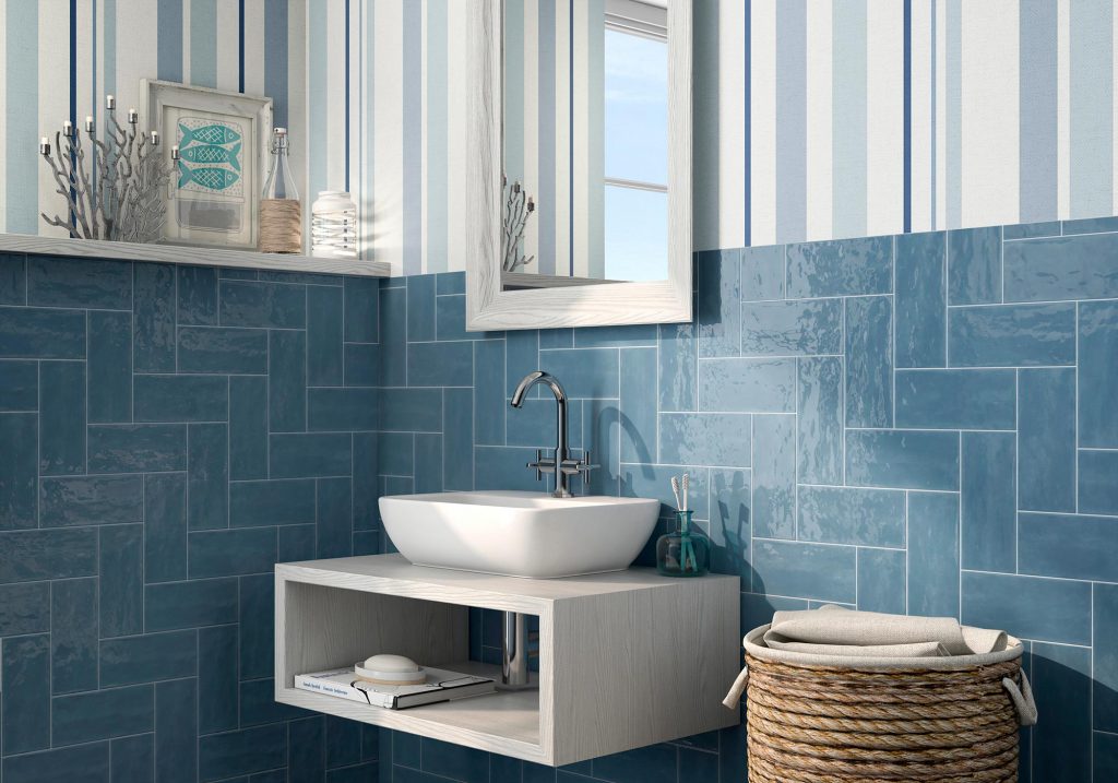 Maiolica Crackled Blue Steel | Ceramic Tile | 3 x 12 – Edie’s